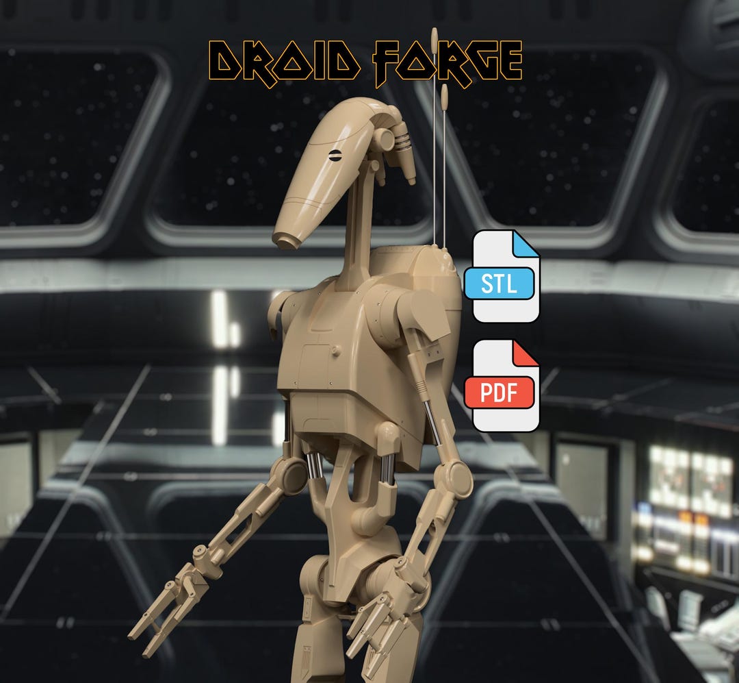 B1-series Battle Droid Life Size Printable Fan Art STL File Set - Etsy UK