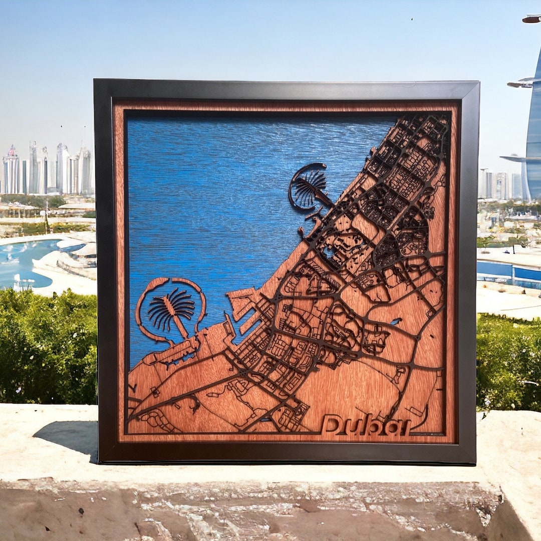 Dubai 3d Wall Map - Etsy