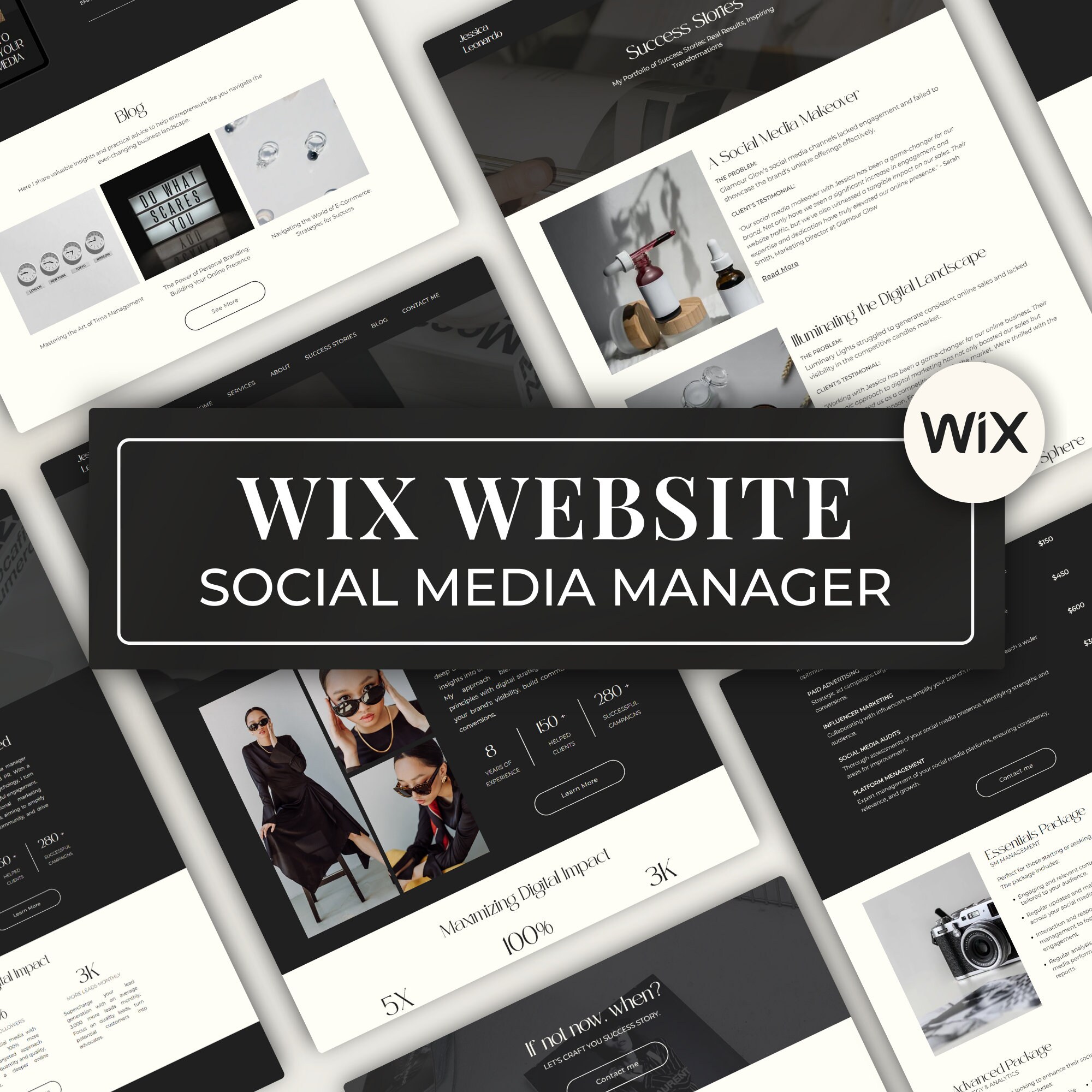 Wix Website Template for Social Media Manager, Virtual Assistant ...