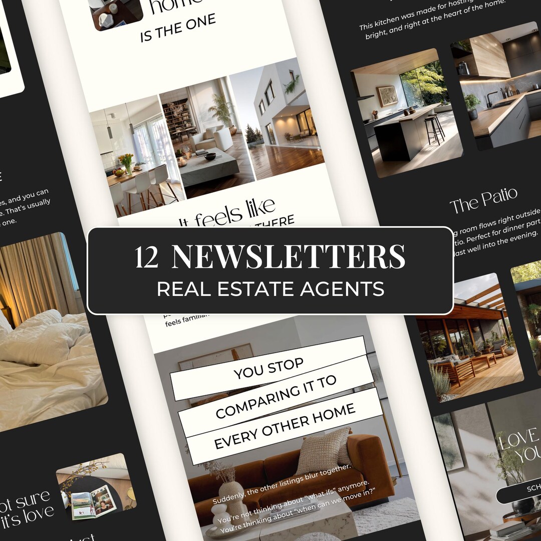 Real Estate Newsletter Template for Canva, Realtor Marketing, Email ...