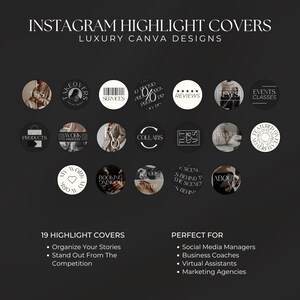 Instagram Highlight Covers for Canva, IG Highlight Covers for Social ...