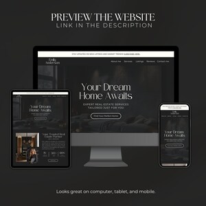 Real Estate Website Template for Canva, Realtor Website Design, Digital ...