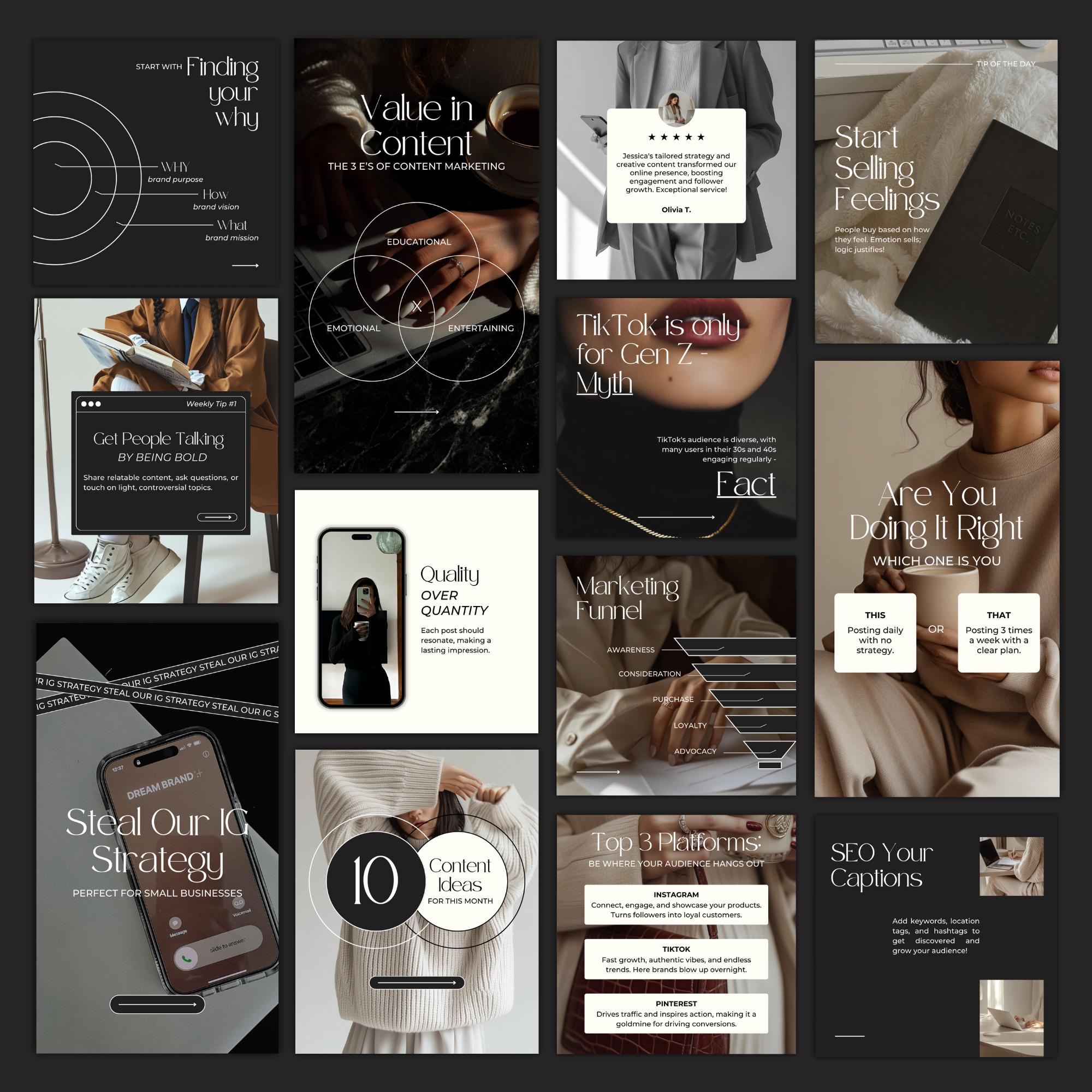 Instagram Posts, Stories, Carousels for Social Media Managers, Virtual ...