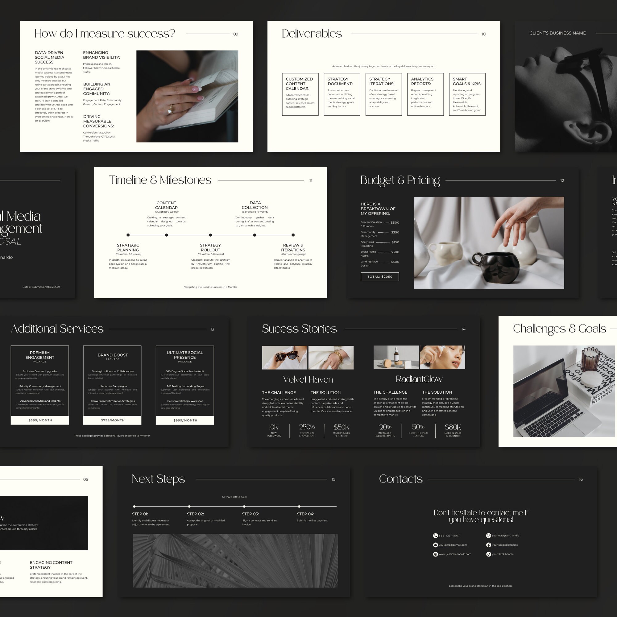 Canva Project Management Proposal Template for Social Media Managers ...