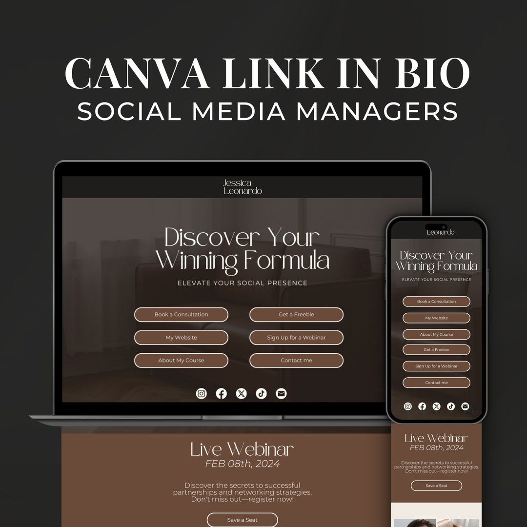 Link in Bio Template for Social Media Manager & Business Coach ...