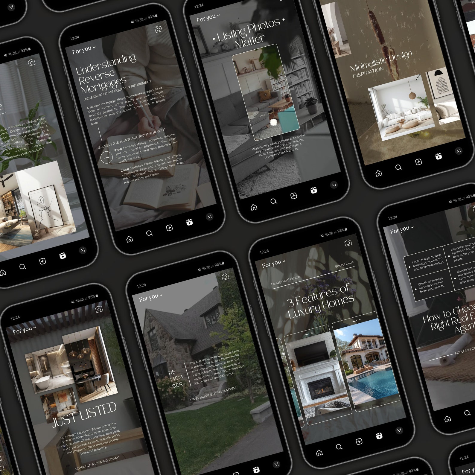 Real Estate Reels Canva Template, Realtor Marketing, Instagram Reels ...