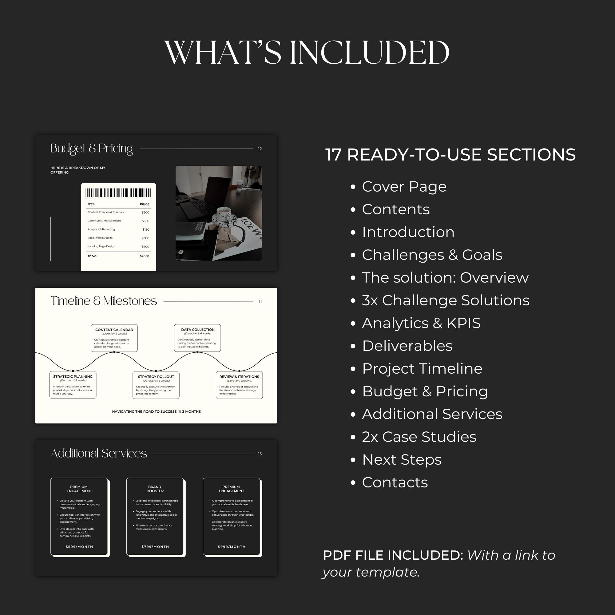 Canva Project Management Proposal Template for Social Media Managers ...