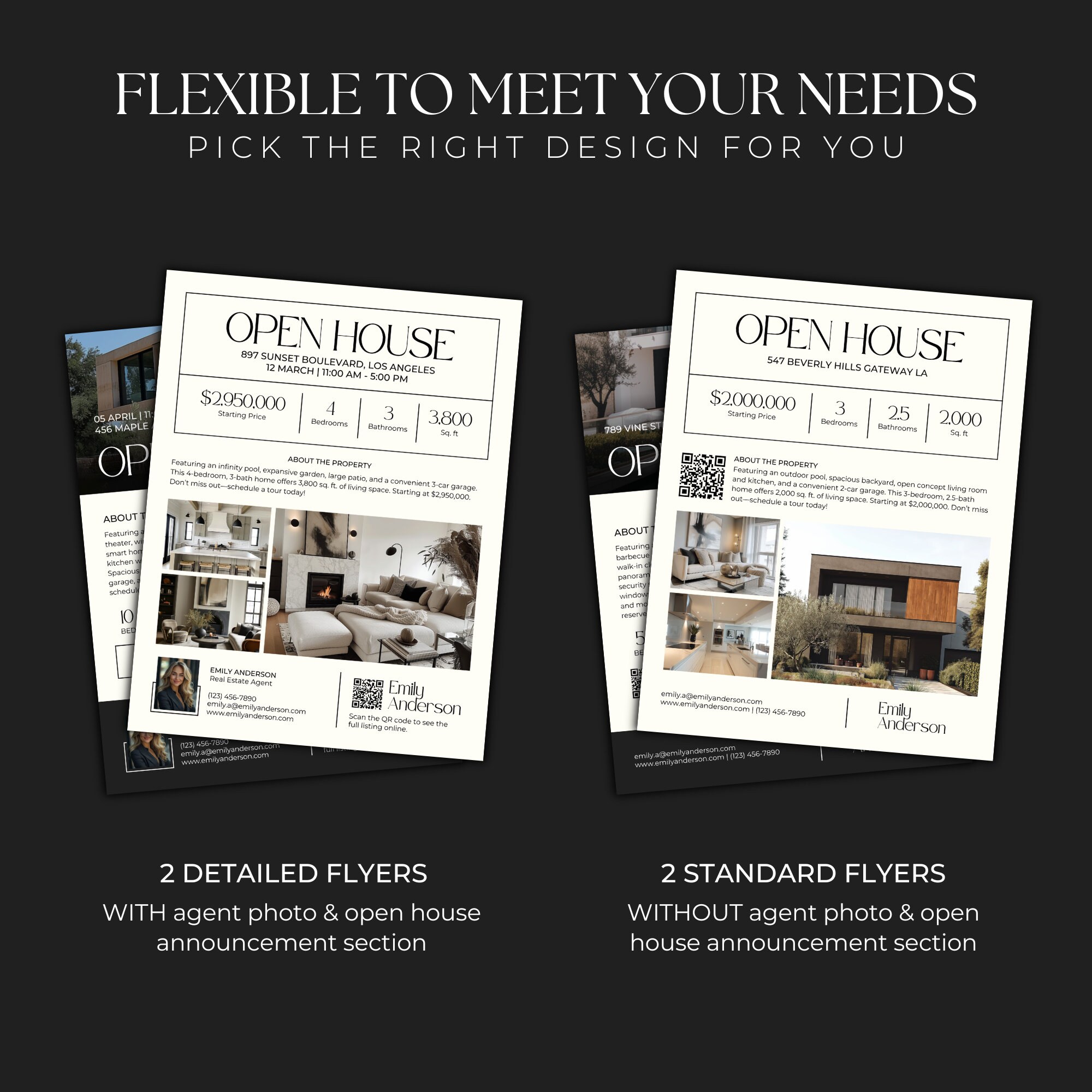 Open House Real Estate Flyer Templates for Canva, Realtor Marketing ...