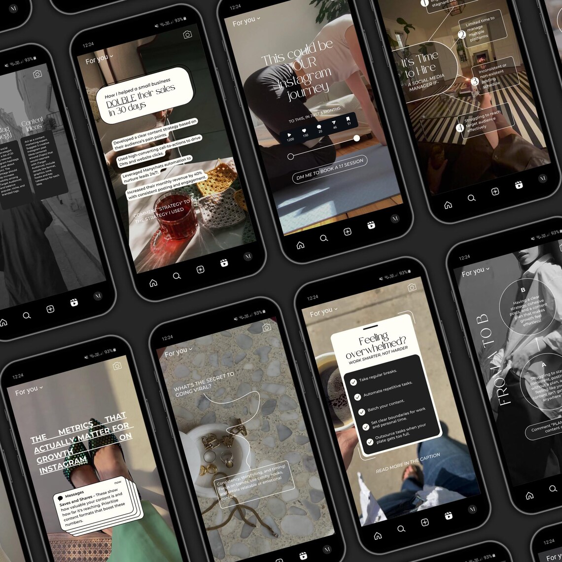 Social Media Manager Reels Bundle Template for Canva - Virtual ...