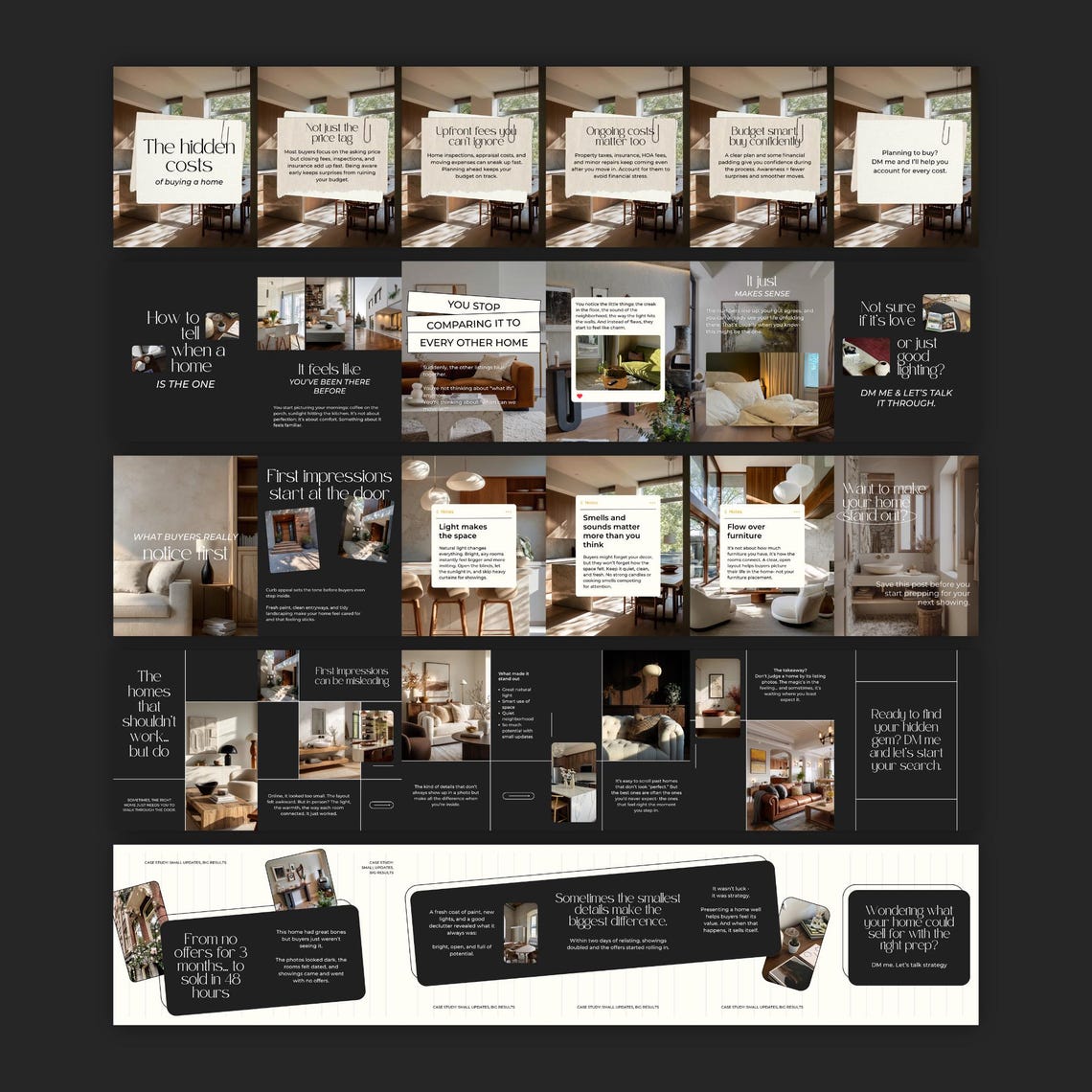 Instagram Carousel Templates for Real Estate Marketing, Agents Social ...