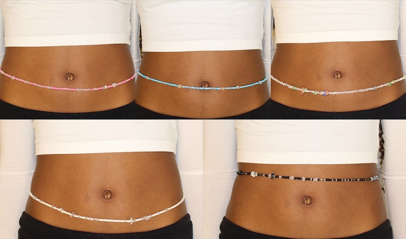 Colorful CLASP CLOSURE Waist Beads, Stomach Beads, Waist Beads for Weight Loss, Belly Bead, Tie ...