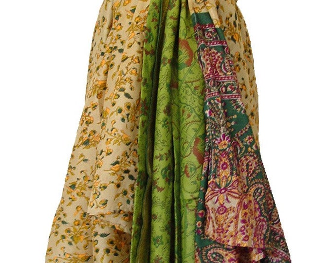 ENWRAPTURE VINTAGE SARONG INDIAN SILK WRAP SKIRT\/DRESS WITH KARIZA DVD ...