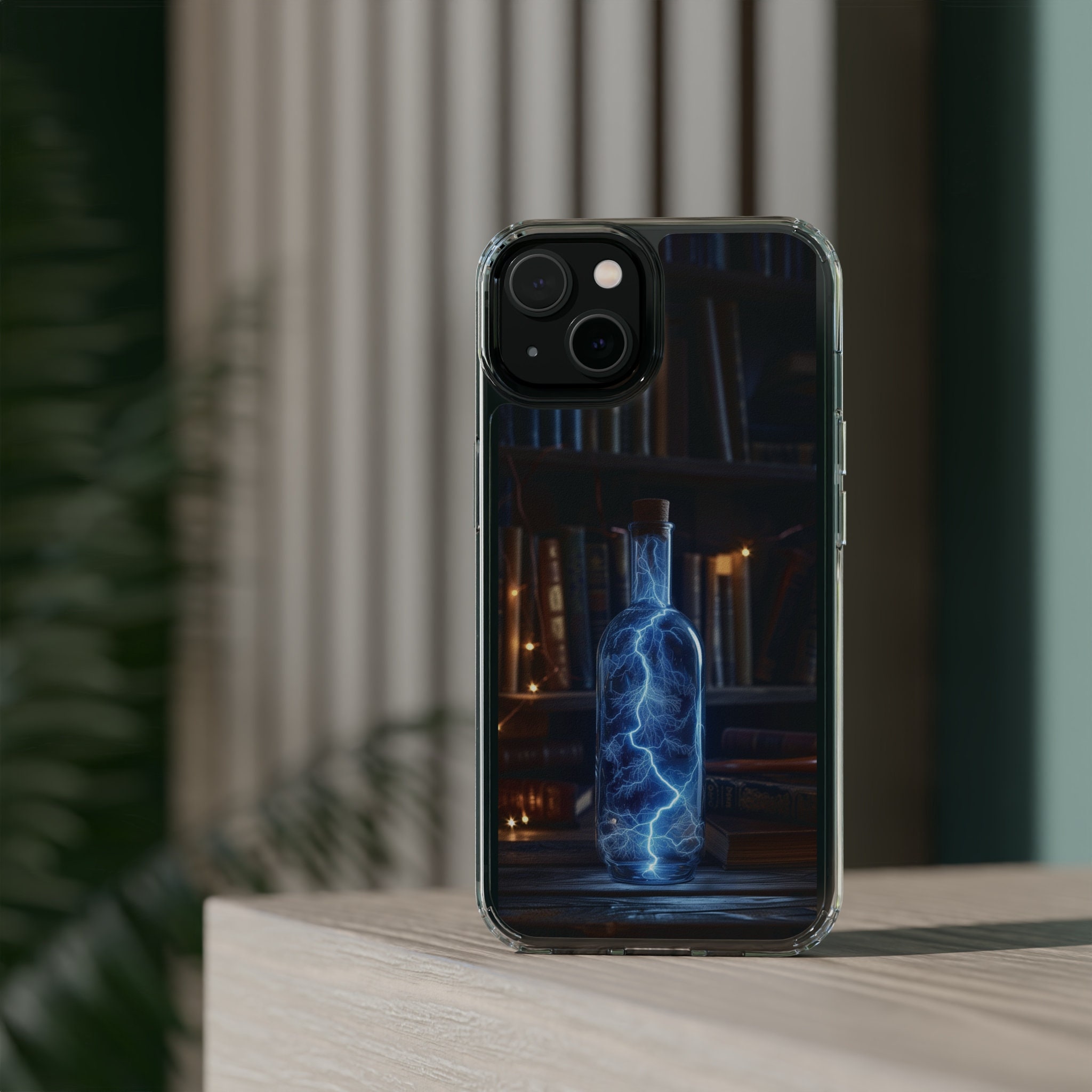 Lightning Bottle Magic Phone Case - Vintage Library Aesthetic iPhone 14 ...