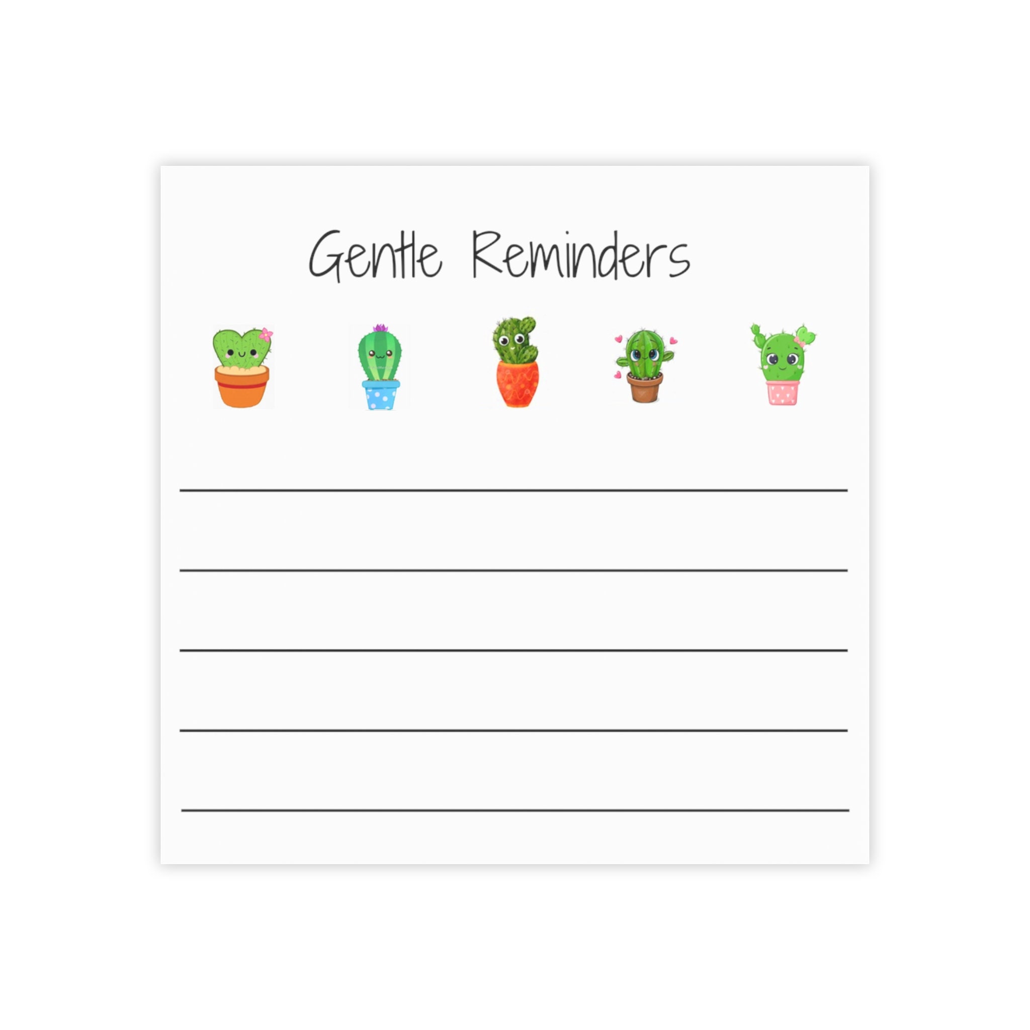 Gentle Reminders/succulents Post-it Notes - Etsy
