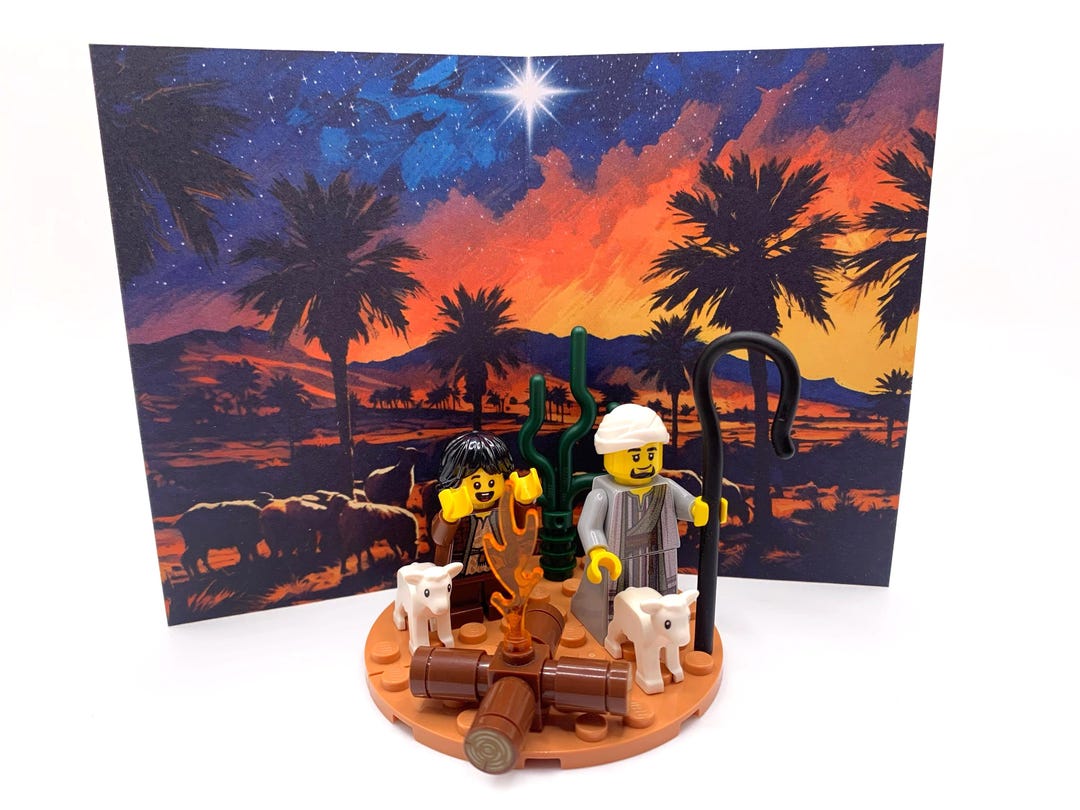 LEGO® Custom Nativity Scene – Shepherd’s Vigil on Hills of Bethlehem ...