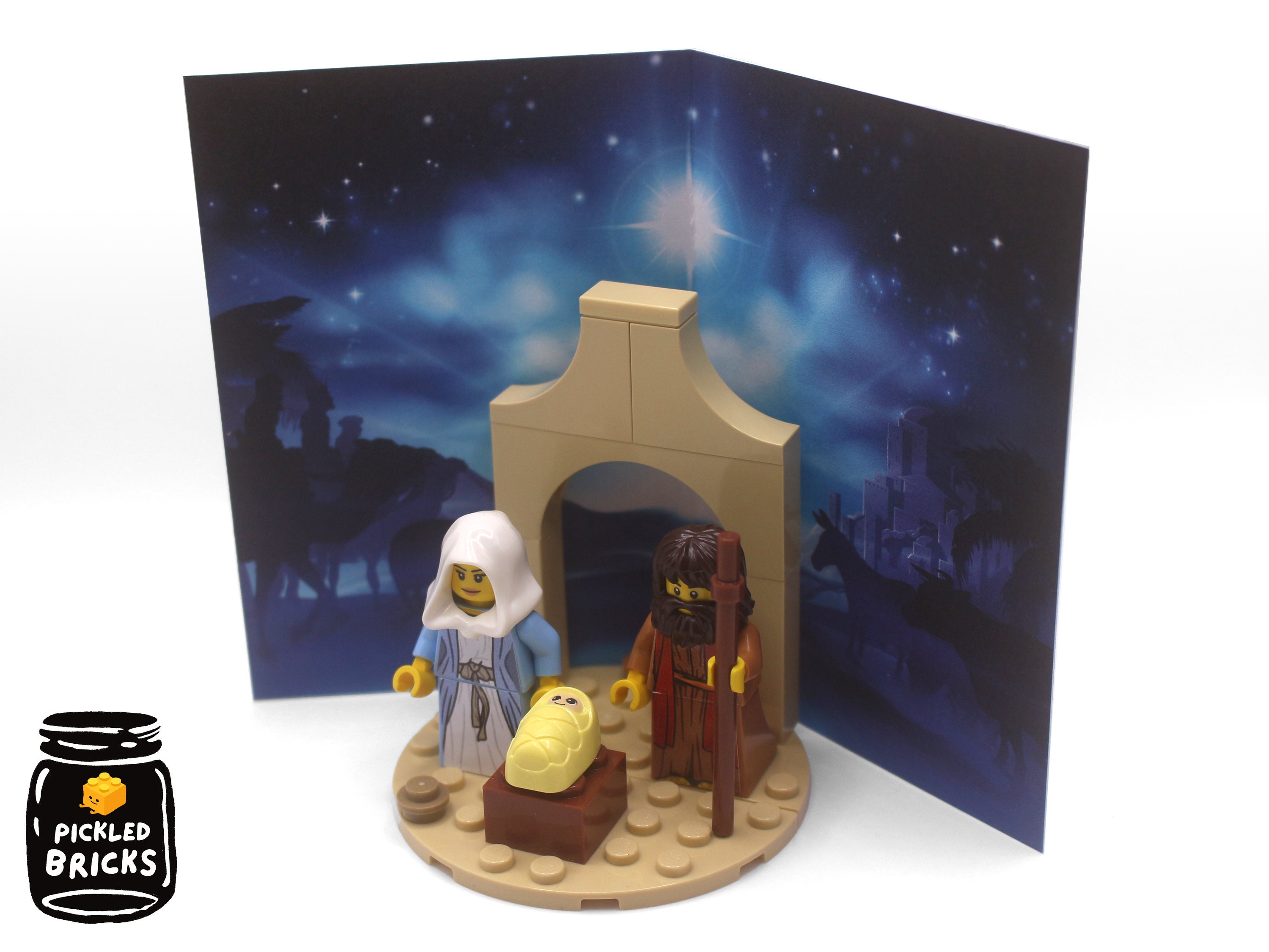 The Nativity – Custom LEGO® Minifigure Set in Blue – Unto Us A Child is ...