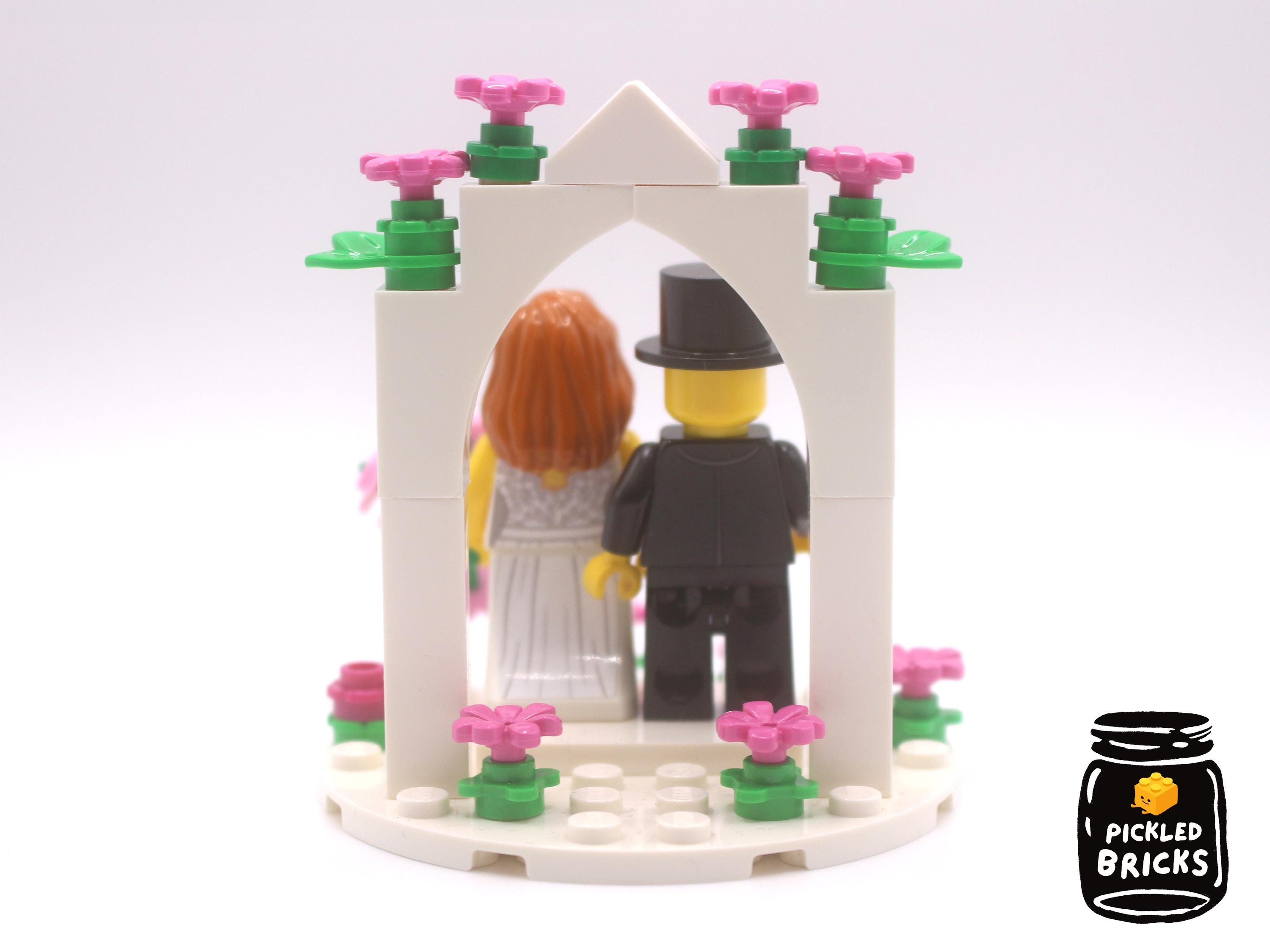 Custom LEGO® Minifigure Wedding Set – Romantic Garden Bride & Groom ...