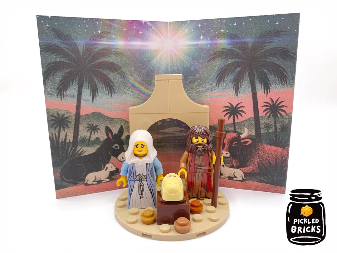 Custom LEGO® Christmas Nativity – Mary, Joseph and Little Baby Jesus ...