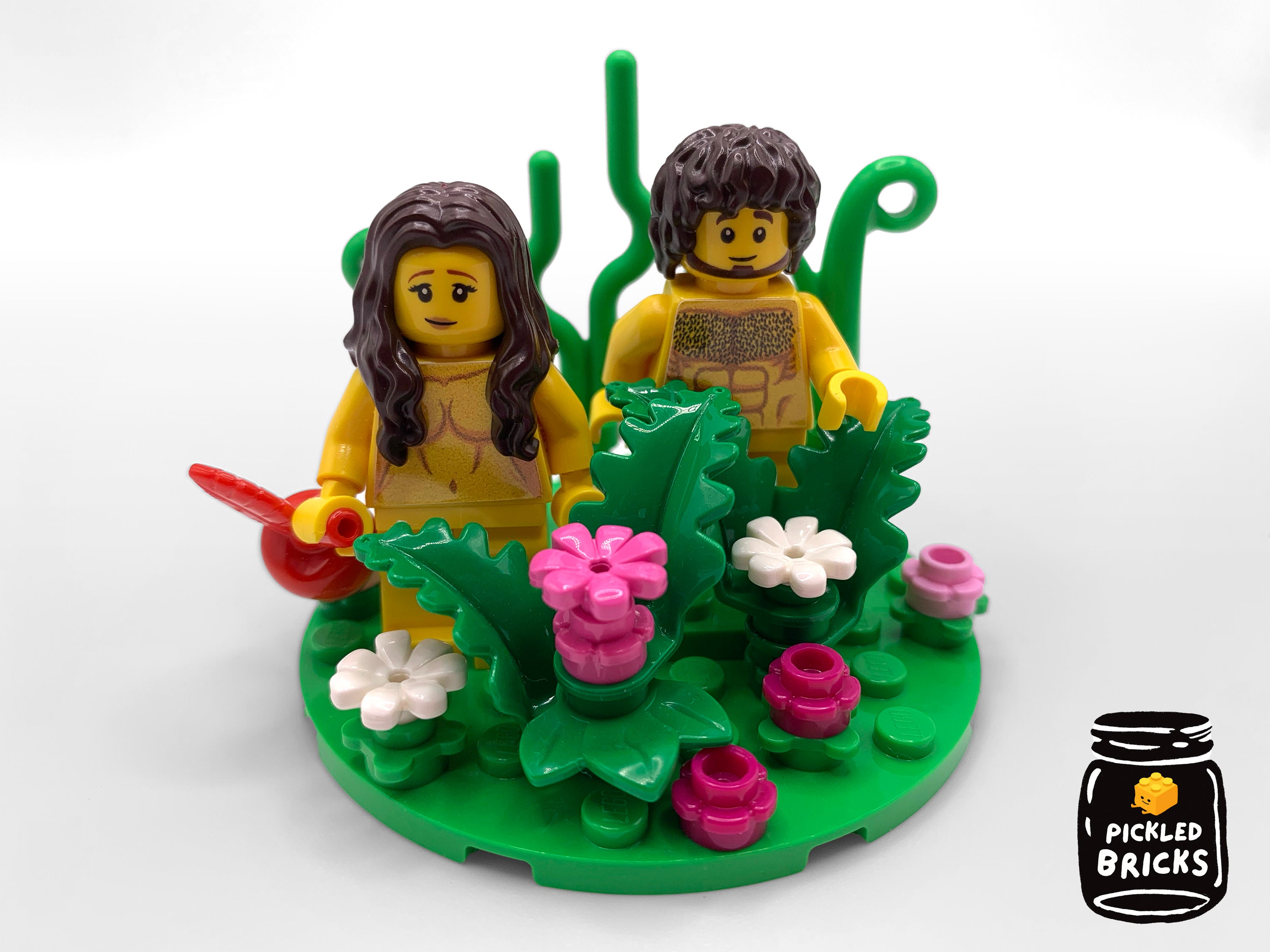 Adam & Eve – Custom LEGO® Minifigure Set – Adorable Visual Reminder of the Creation Story Set in ...