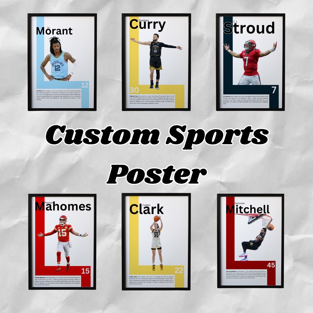Custom Sports Poster, Digital Print, Sports Gift, Home Decoration - Etsy