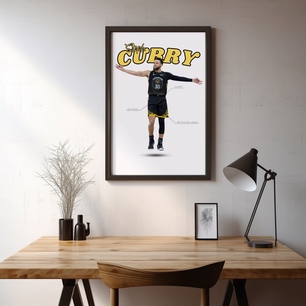 Stephen Curry Wall Art, Stephen Curry Poster, Printable Poster, Sports ...