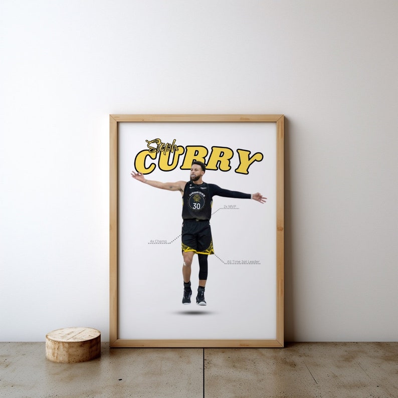 Stephen Curry Wall Art, Stephen Curry Poster, Printable Poster, Sports ...