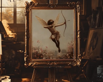 Victorian Cupid Art | Love Cupid Digital Print | Romantic Victorian ...