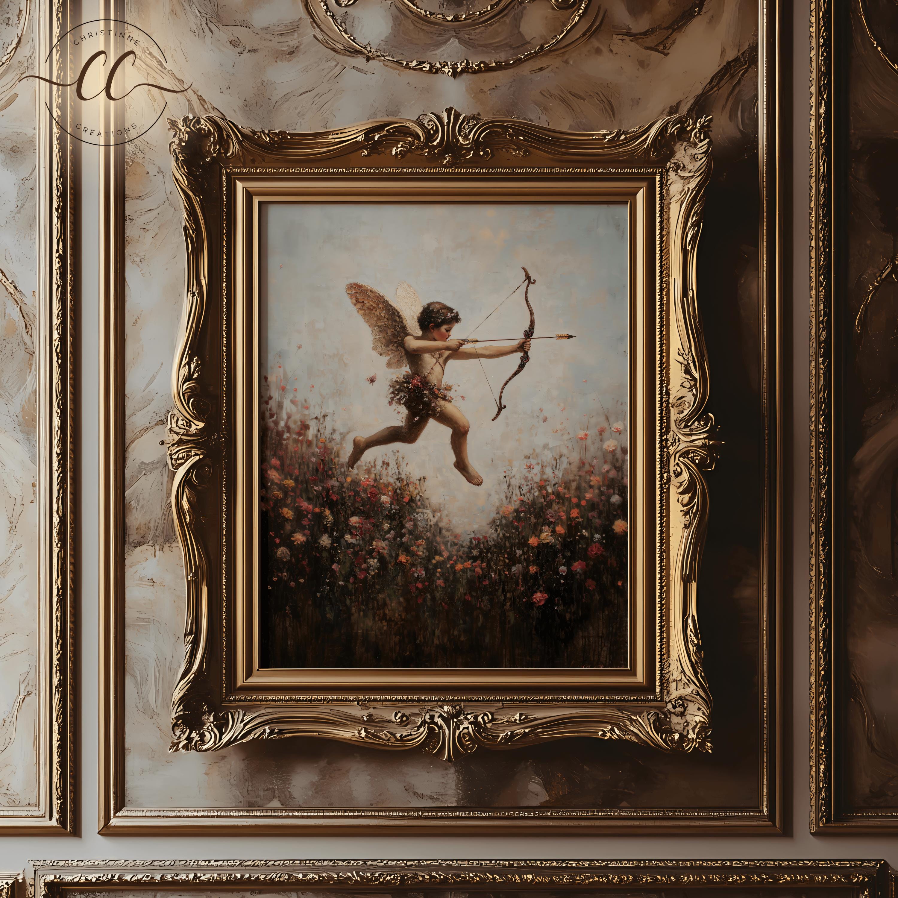 Victorian Cupid Art | Love Cupid Digital Print | Romantic Victorian ...