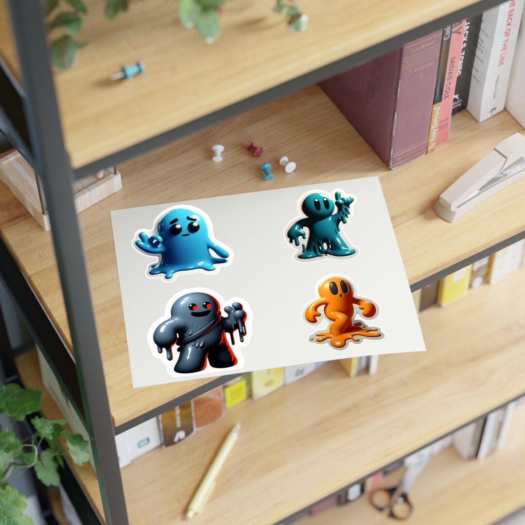 Goo Monster Men Sticker/decal Sheets for Water Bottle, Laptop, Notebook ...