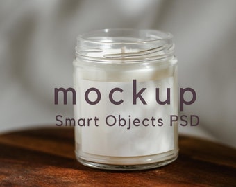 9 Oz Candle Mockup, Candle Mockup Psd, Smart Object Candle Mockup ...