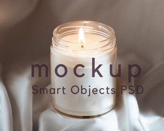 9 Oz Candle Mockup, Candle Mockup Psd, Smart Object Candle Mockup ...