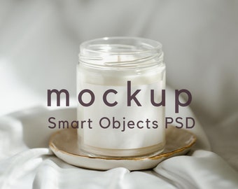 9 Oz Candle Mockup, Candle Mockup Psd, Smart Object Candle Mockup ...