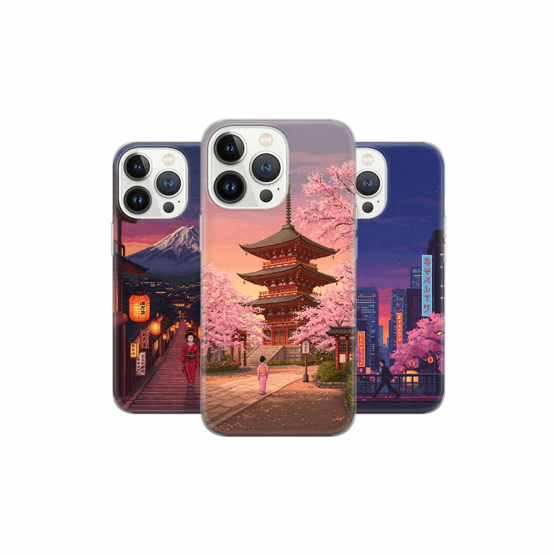 Japanese Lo-fi Phone Case Urban Tokyo Cover for iPhone 16 Pro, 15, 14 ...