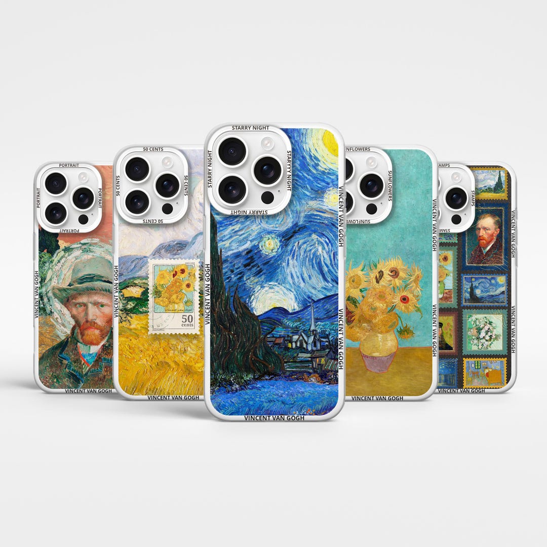 Vincent Van Gogh Phone Case Starry Night Painting Cover for iPhone 16 ...