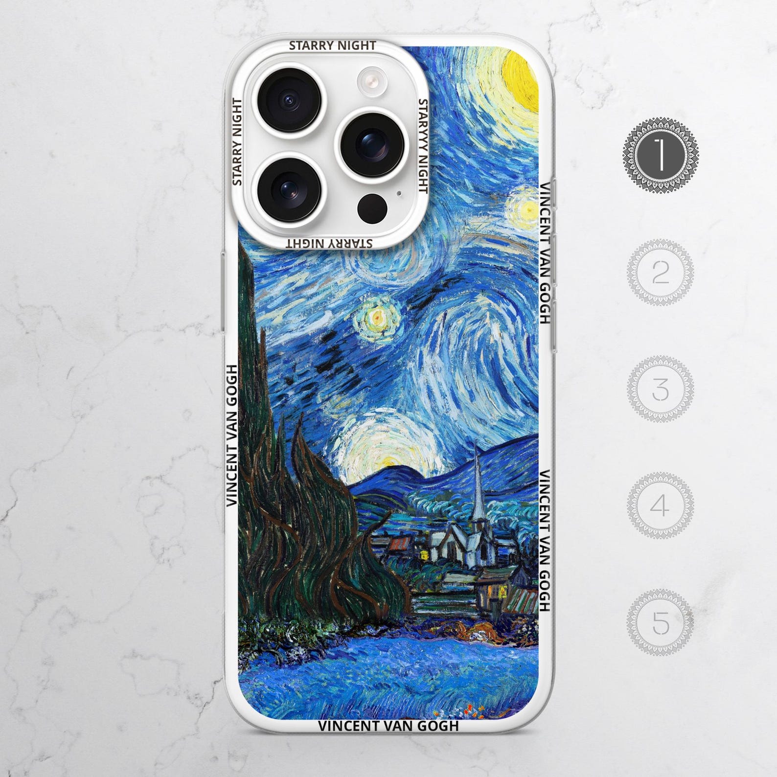 Vincent Van Gogh Phone Case Starry Night Painting Cover for iPhone 16 ...