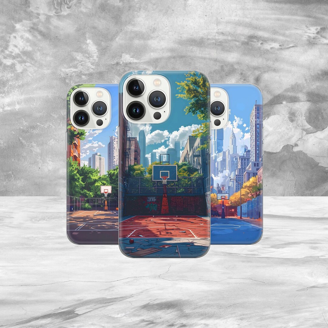 Basketball Court Phone Case Hoops Cover for iPhone 15pro, 14, 13, 12 ...