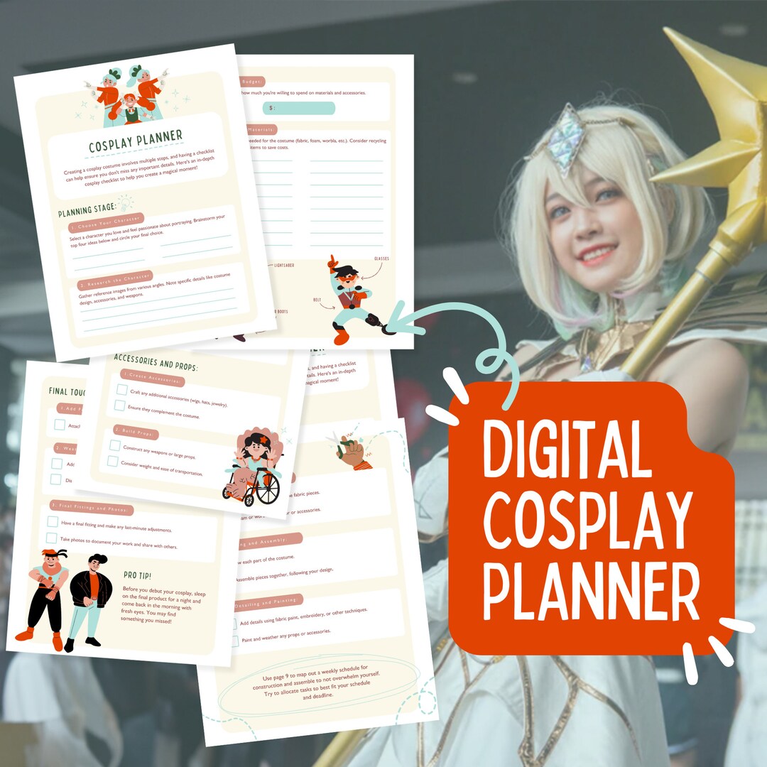 Digital Cosplay Planner - Etsy