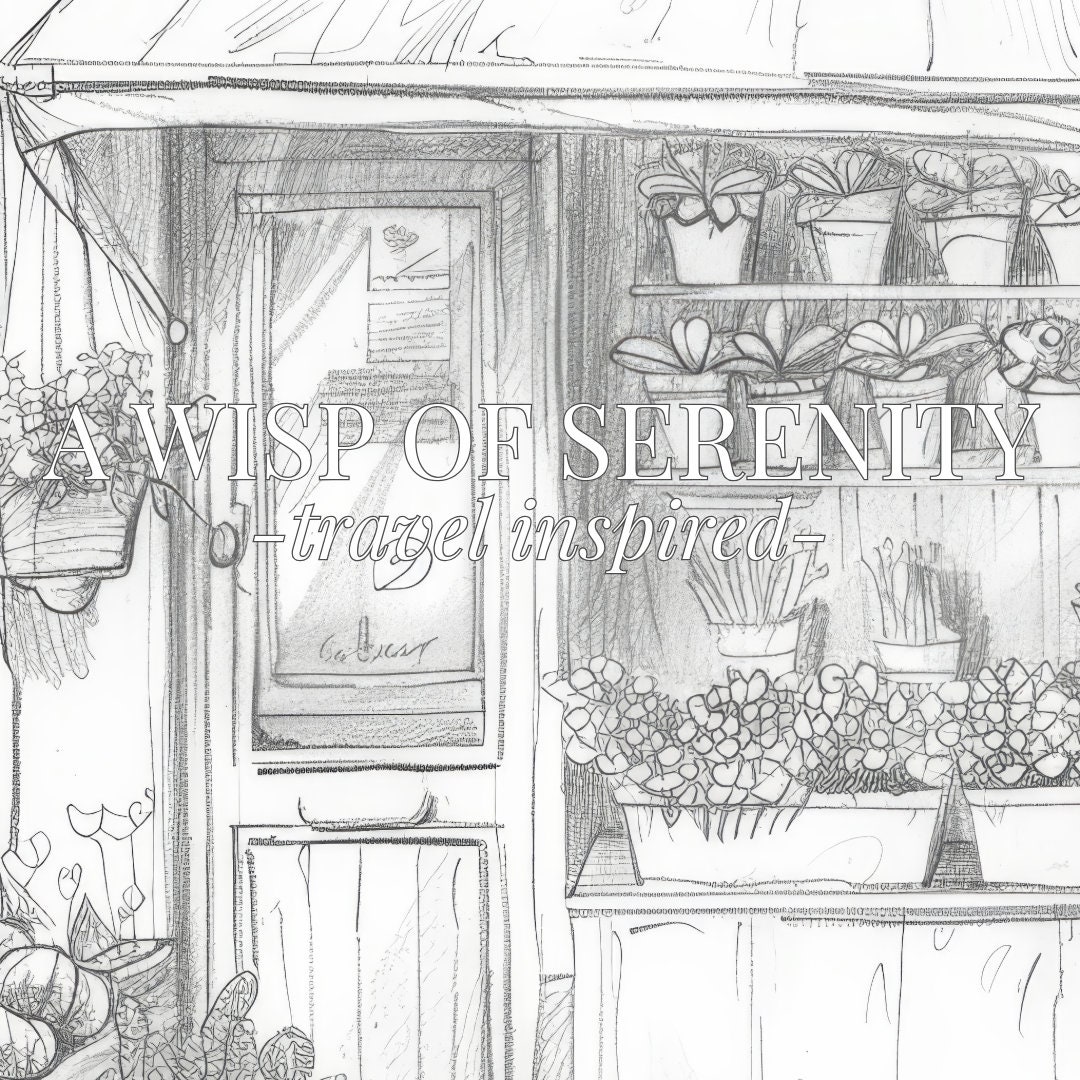 Simple Sketch of Flower Shop in Paris L Vertical Neutral Tone Wall Art ...