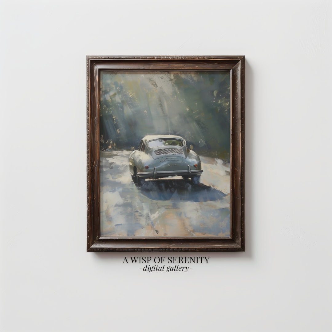 PRINTABLE Vintage Sports Car Summer Wall Art L Car Driving in ...