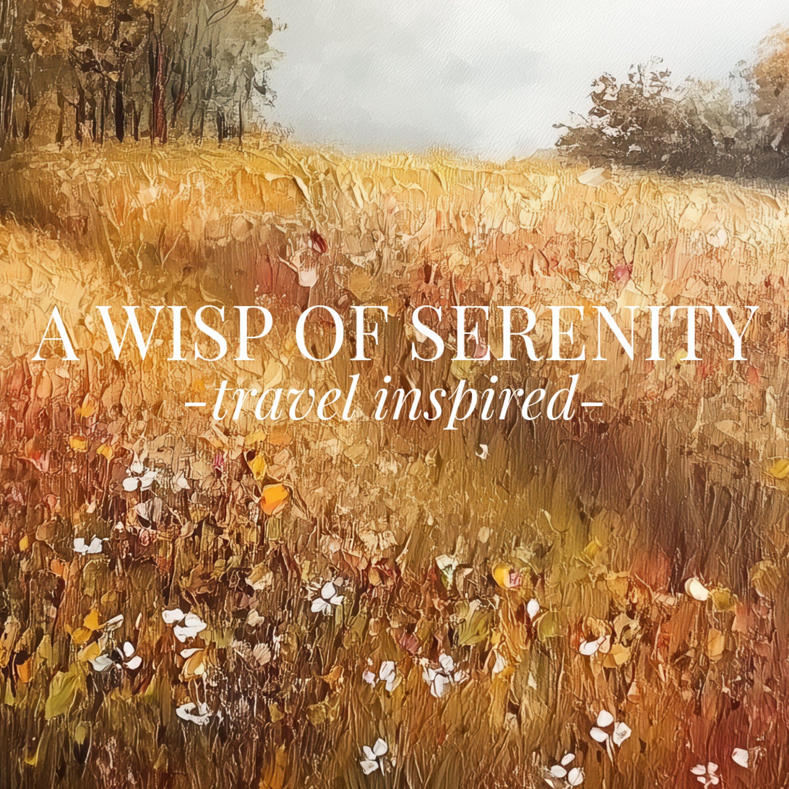 Rustic Fall Flower Field PRINTABLE Painting L Classic Warm Tone Wall ...