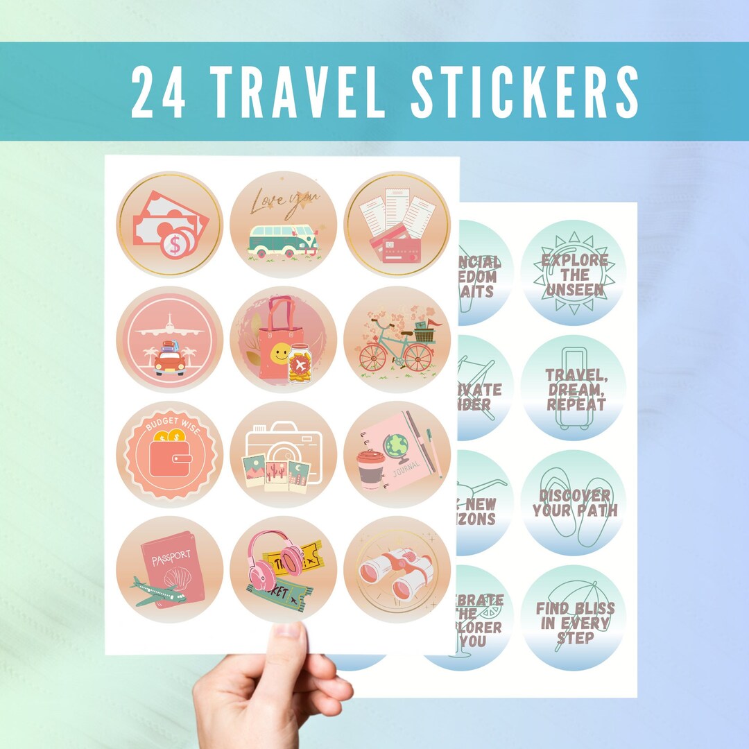 Stickers, PNG, Travel Stickers, Travel Nature Stickers, Journey ...