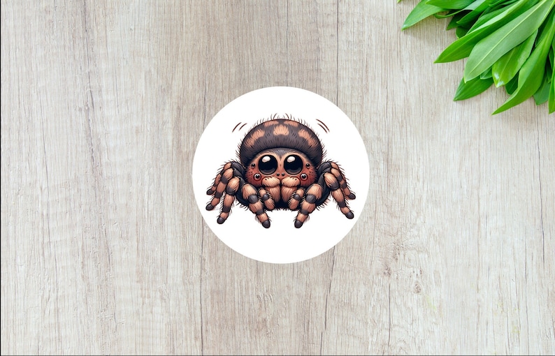Cute Spider Sticker Cartoon Spider Sticker Fun Sticker for Spider Lover ...