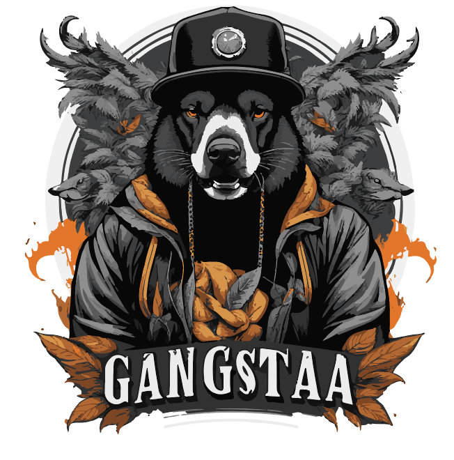 Gangsta Dog SVG PNG - Etsy