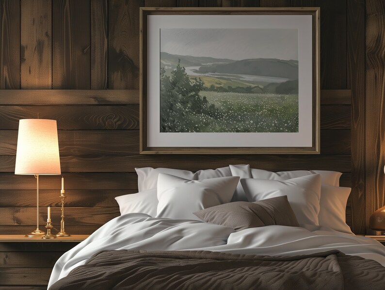 Spring Field Printable Art, Landscape Oil Painting, Vintage Art, Spring ...