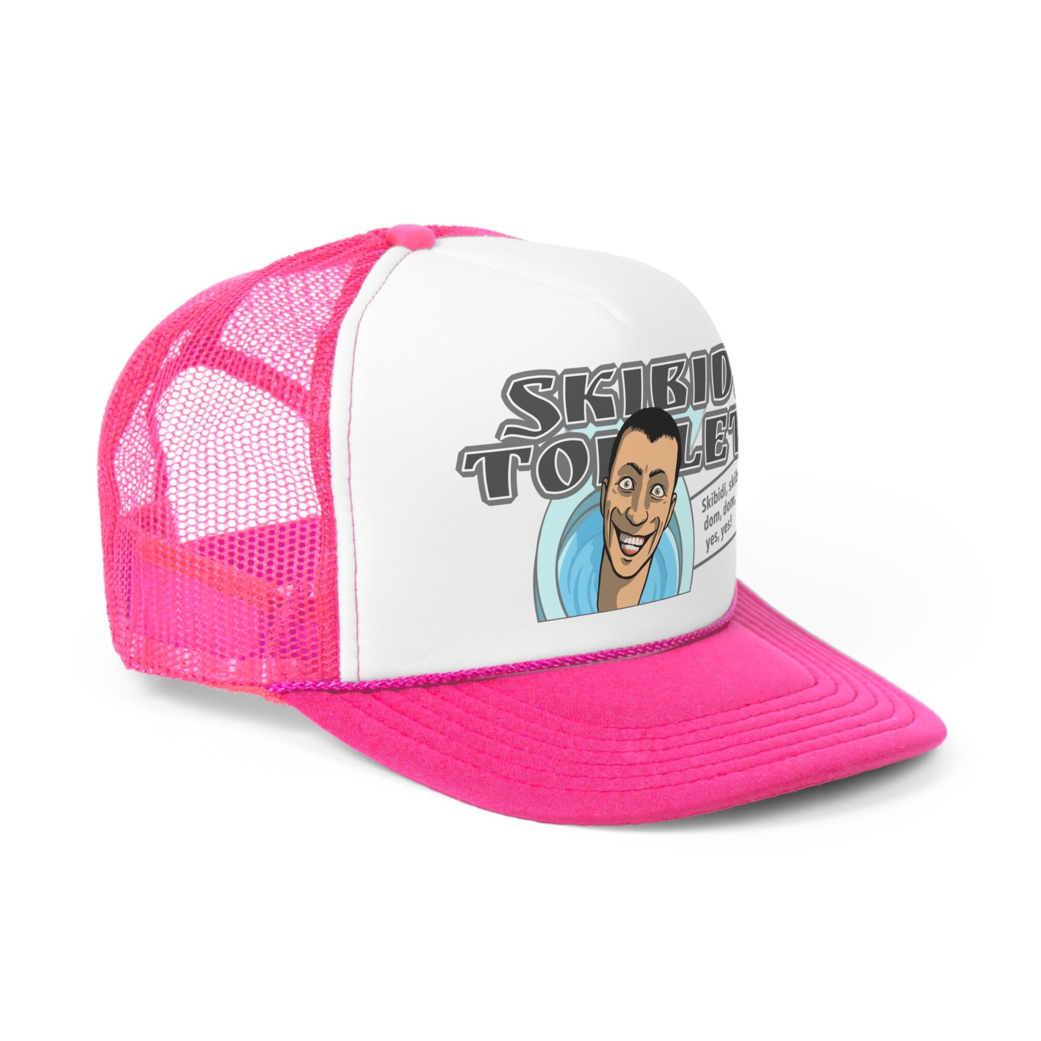 Pink Skibidi Toilet Cap Skibidi Toilet Trucker Cap Dom Yes Yes Skibidi ...