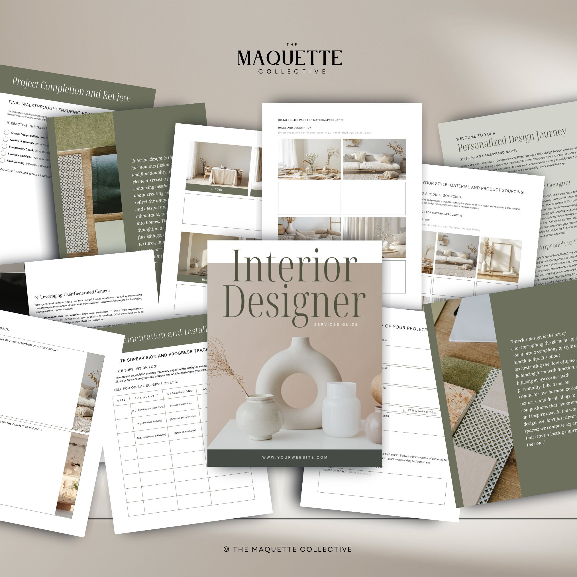 Interior Designer Services Guide, Interior Design Client Editable Canva ...