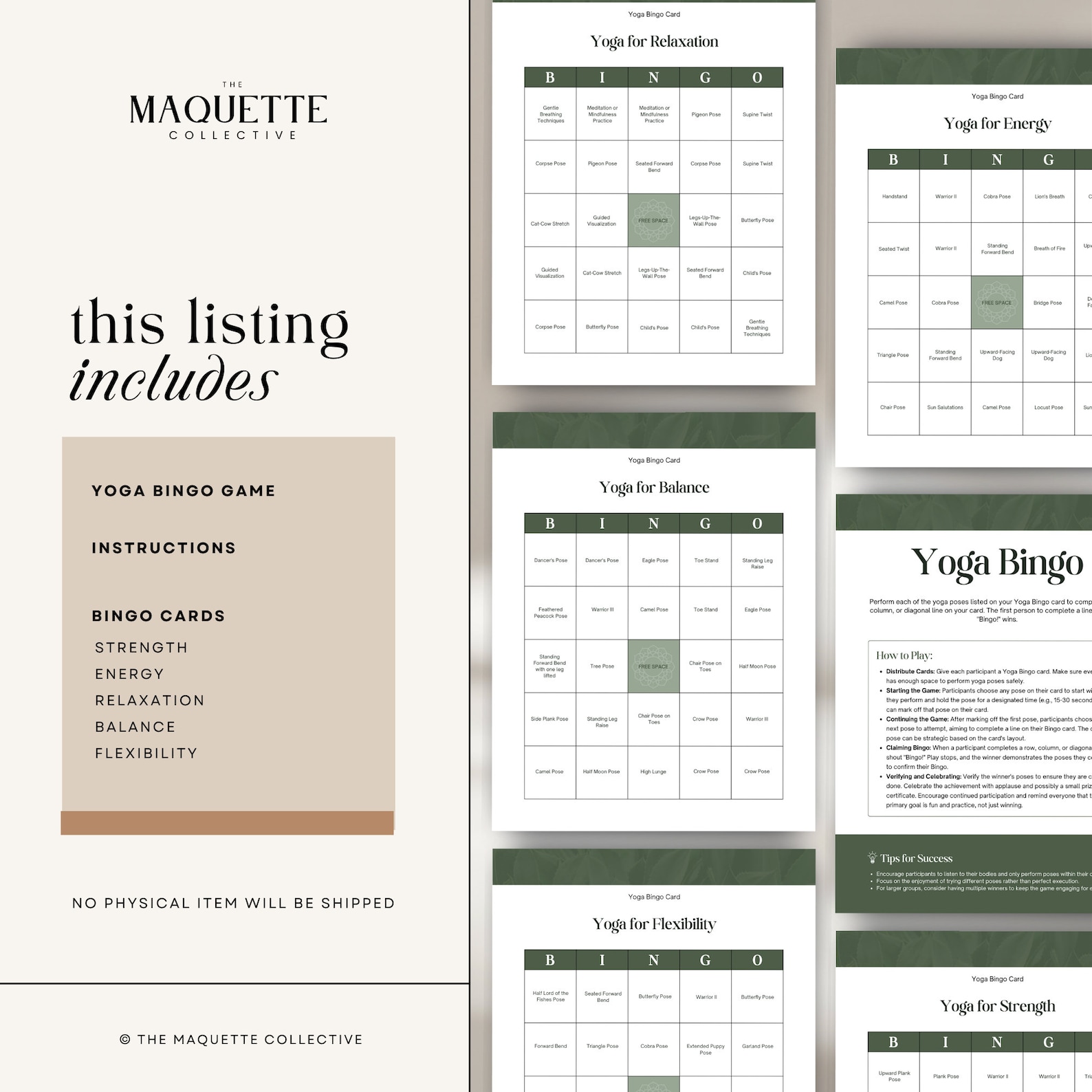 Yoga Bingo, Yoga Bingo Printable, Mindfulness Bingo Game, Self-care ...