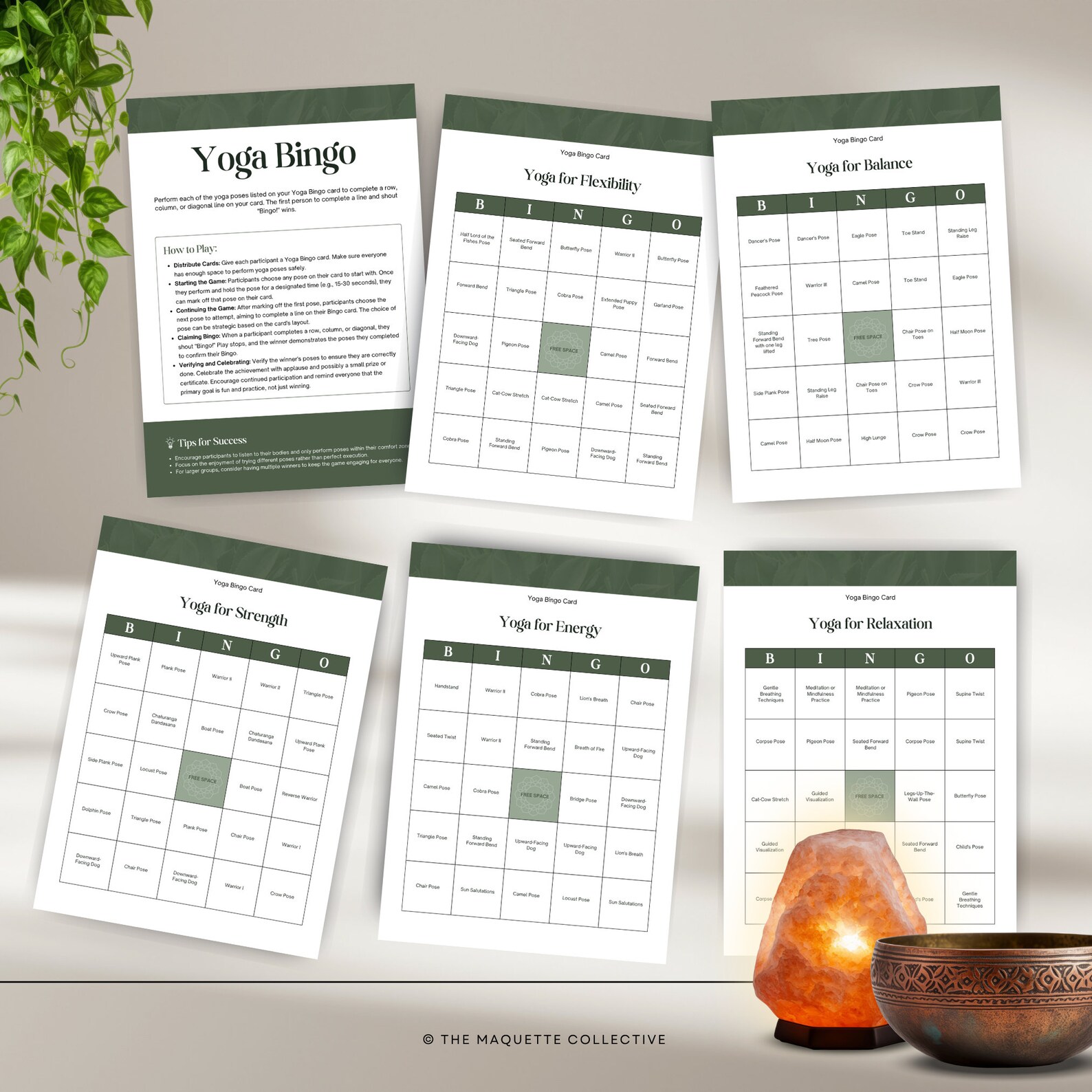 Yoga Bingo, Yoga Bingo Printable, Mindfulness Bingo Game, Self-care ...