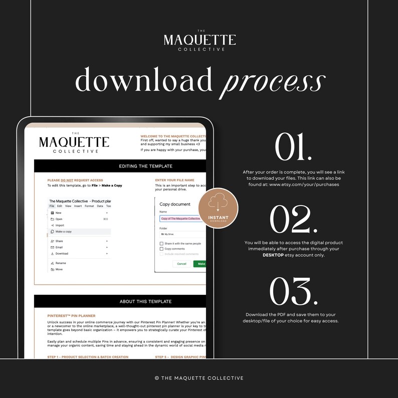 Pinterest Pin Planner, Pinterest™ Google Spreadsheet Planner, Pinterest ...
