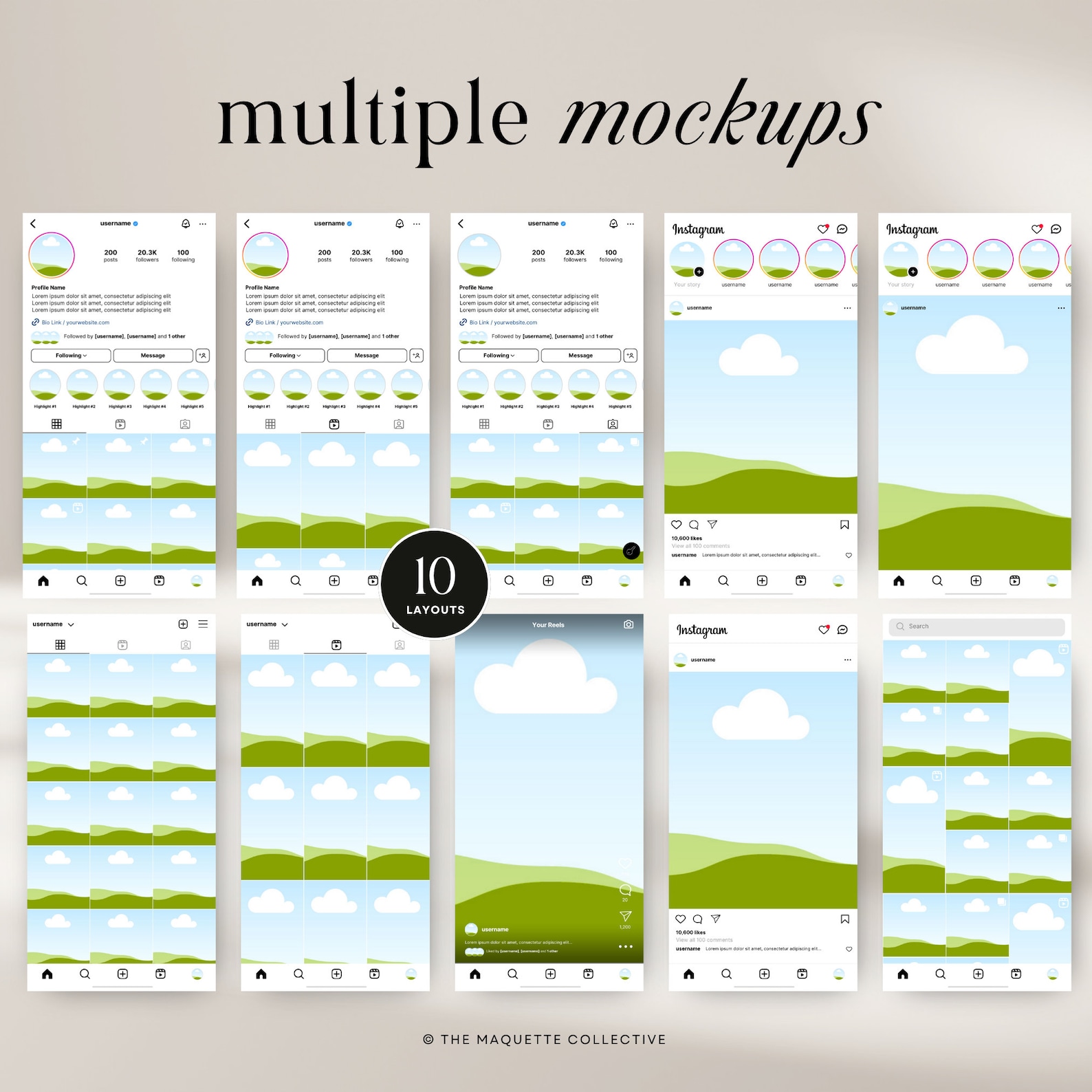 Instagram Feed Canva Template, Instagram™ Mockup, Editable Instagram ...